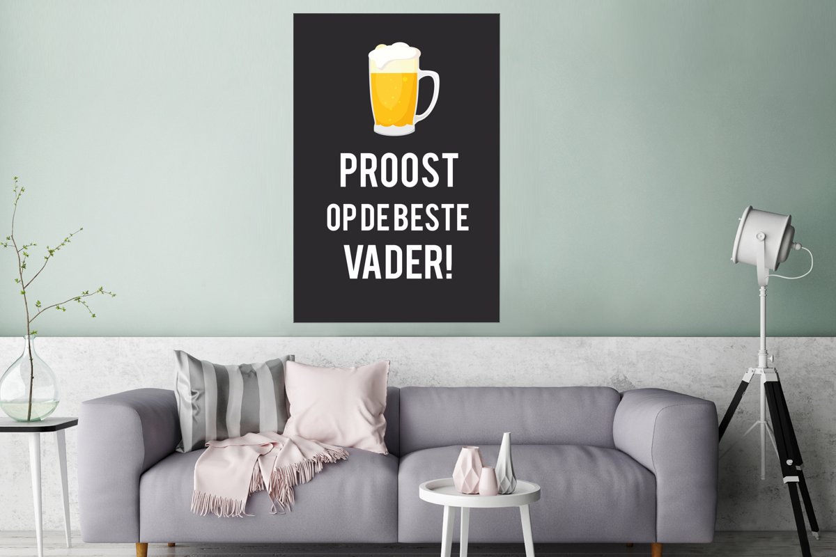 Vaderdag - Proost op de beste vader! Poster - Vaderdag collectie