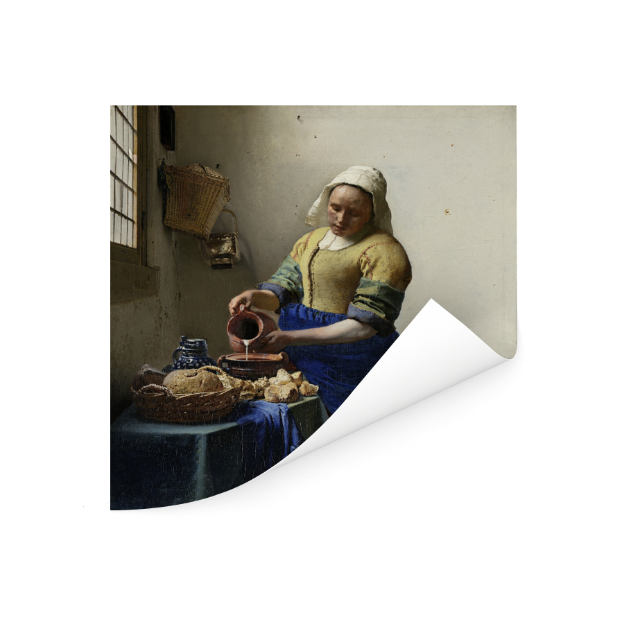 Het melkmeisje - Schilderij van Johannes Vermeer Poster - Oude meesters poster - Oude meesters