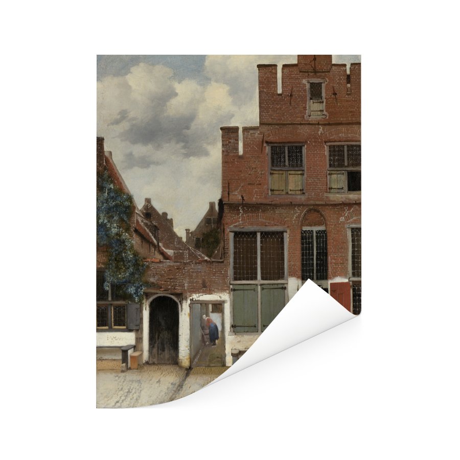 Het straatje - Schilderij van Johannes Vermeer Poster - Oude meesters poster - Oude meesters