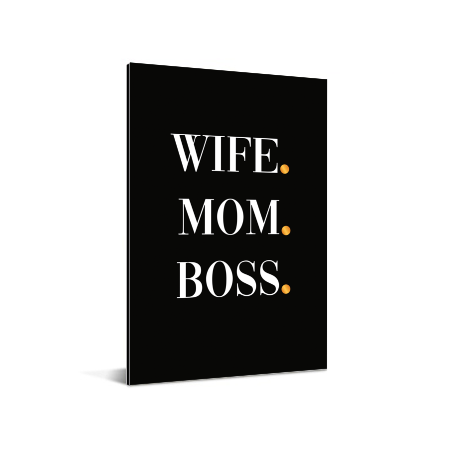 Moederdag - Wife Mom Boss Aluminium - Moederdag collectie