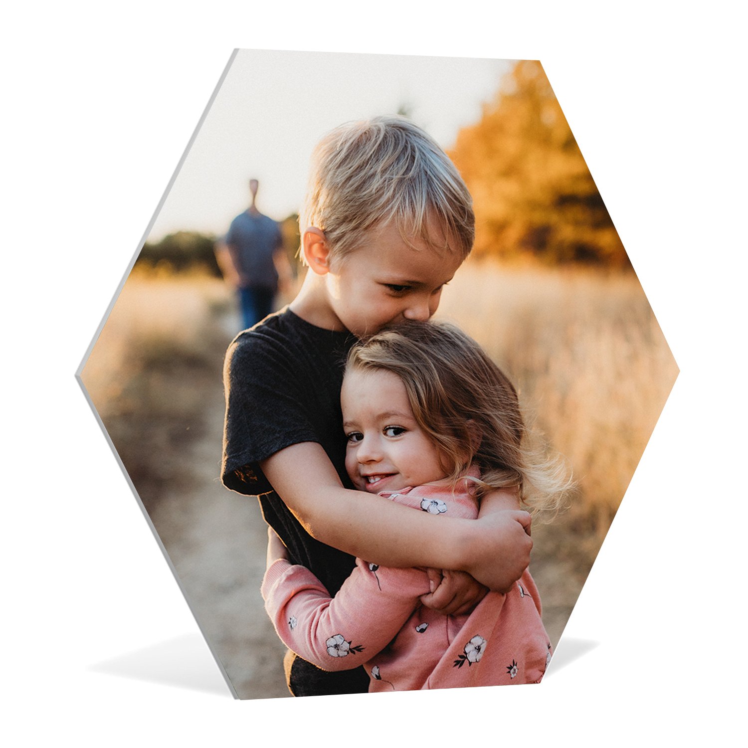 Hexagon met foto - Gemaakt van forex - Bestel extra voordelig!