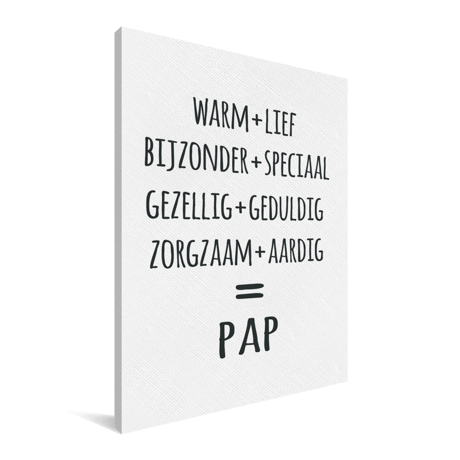 Vaderdag - Pap Canvas - Vaderdag collectie